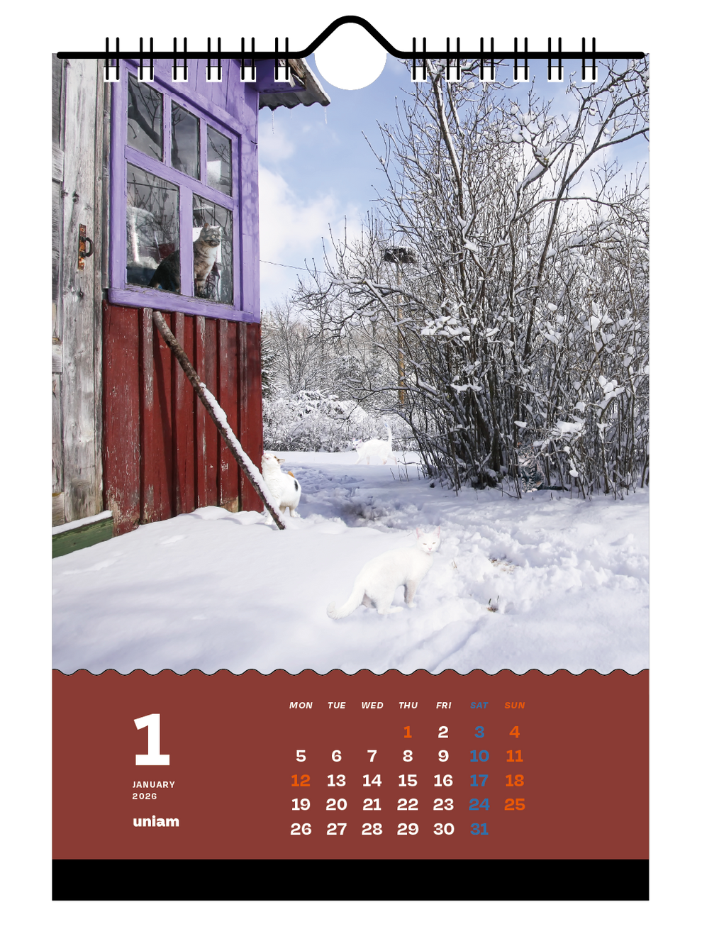 【数量限定】ねこどこカレンダー2026 – uniam（ユニアム）
